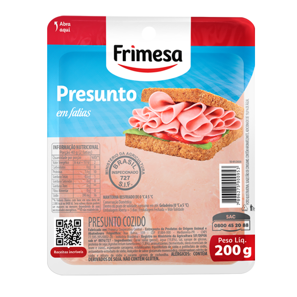Calzone de Presunto, Queijo e Tomate Seco – Frimesa