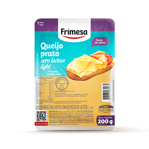 Queijo Prato Zero Lactose Light – Frimesa Queijo Prato Zero Lactose Light – Frimesa